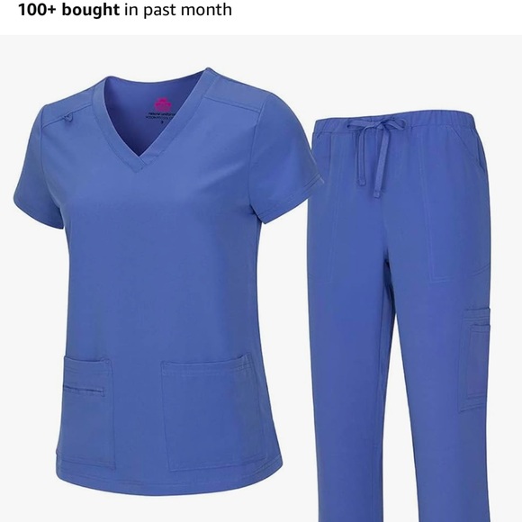 Other | Nwot Natural Uniforms Infinity Blue Scrub Set | Poshmark